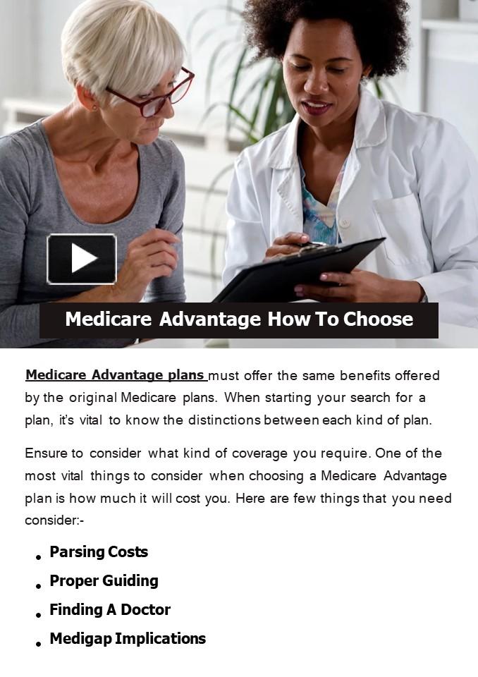 Medicare Advantage How To Choose presentation | free to download