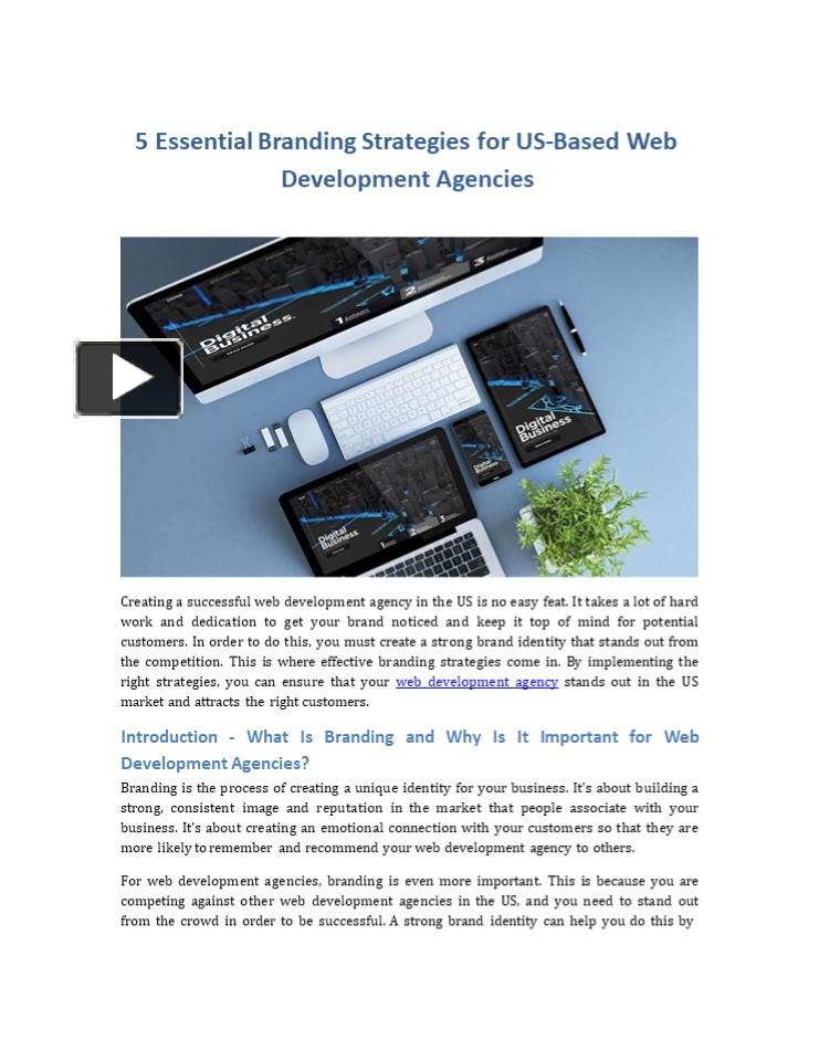PPT – 5 Essential Branding Strategies for US-Based Web Development ...