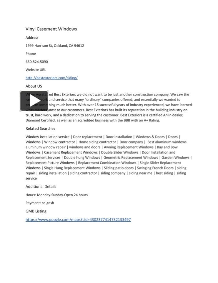 PPT – Vinyl Casement Windows PowerPoint presentation | free to download - id: 96569f-YmYwZ