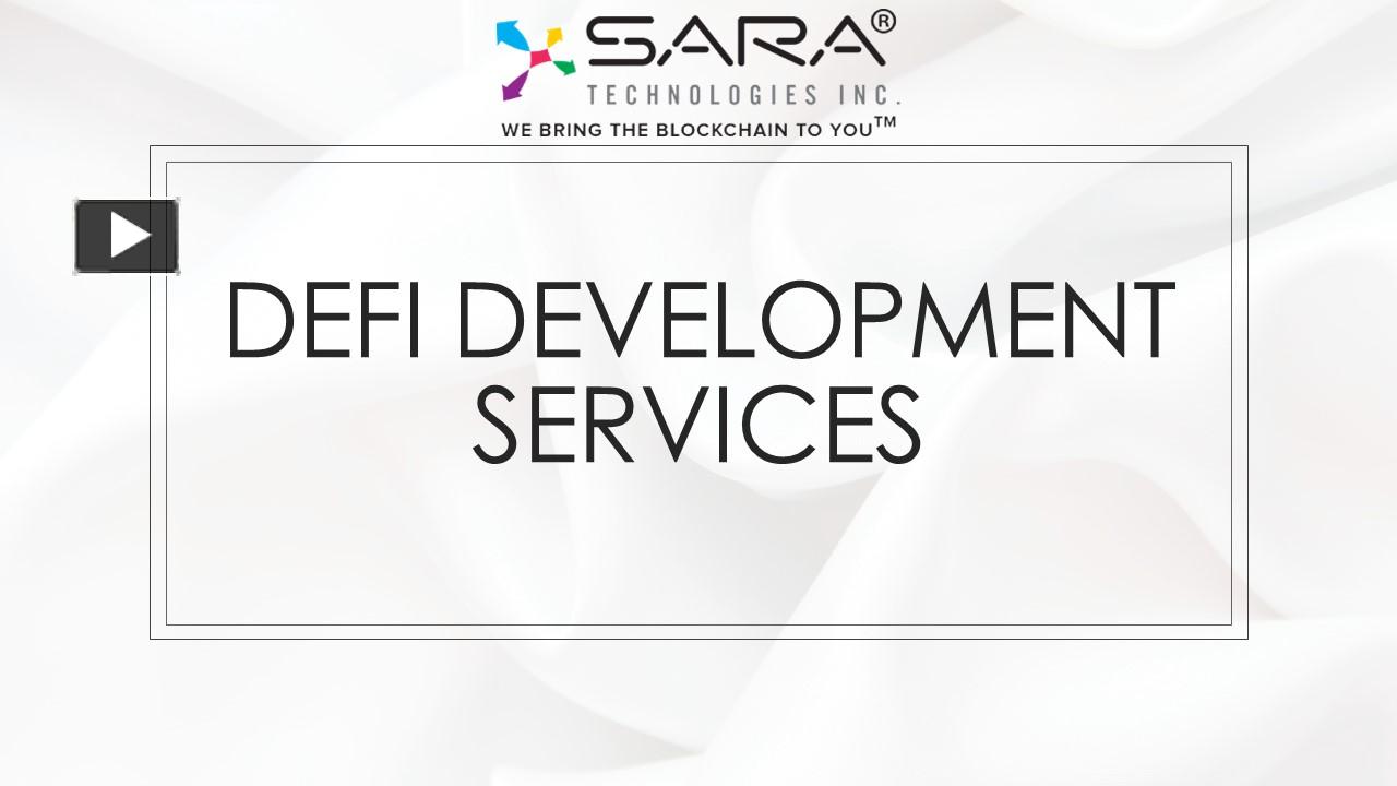 DeFi Development Services presentation | free to download