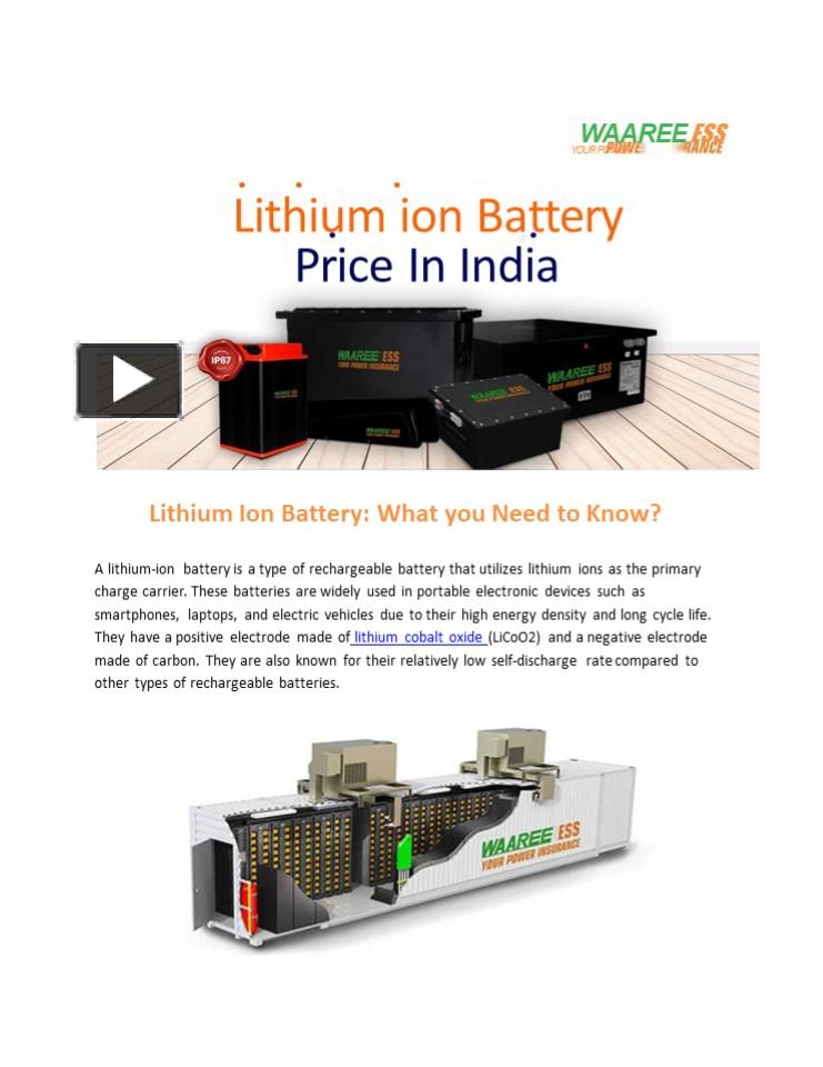 Lithium Ion Battery: What you Need to Know? presentation | free to download