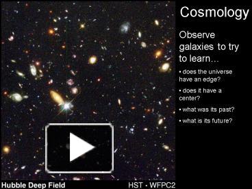 Cosmology presentation | free to view