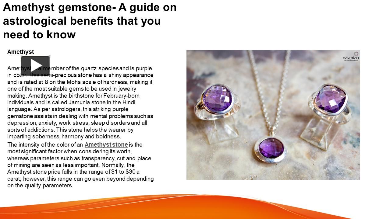 PPT – Amethyst gemstone- A guide on astrological benefits that you need to know PowerPoint ...