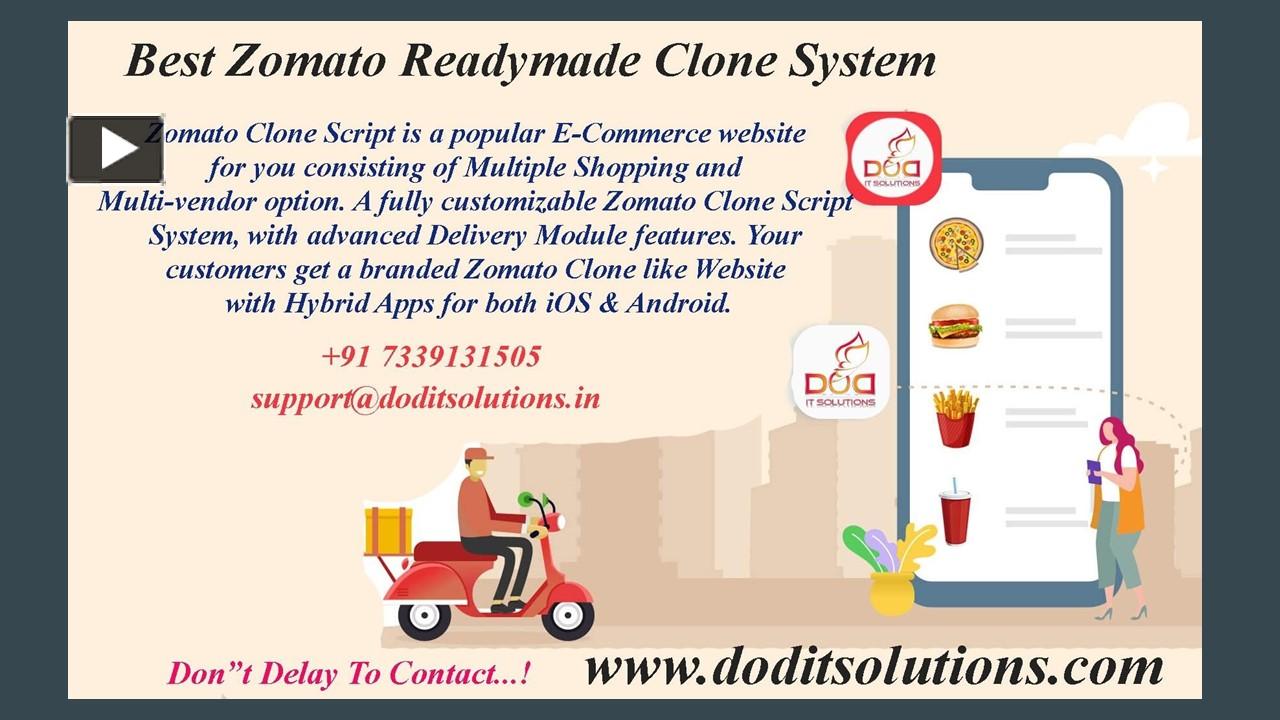 PPT – Best Zomato Clone System - Readymade Clone Script PowerPoint presentation | free to ...