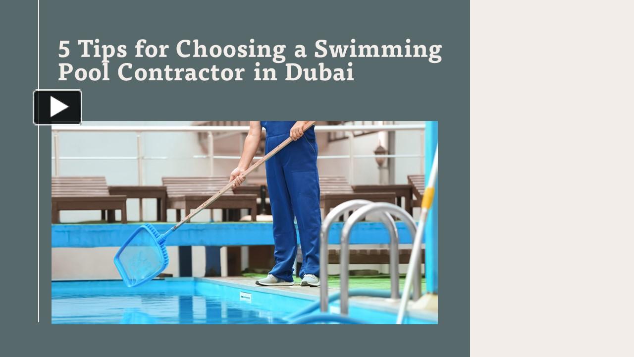 PPT – 5 Tips for Choosing a Swimming Pool Contractor in Dubai ...