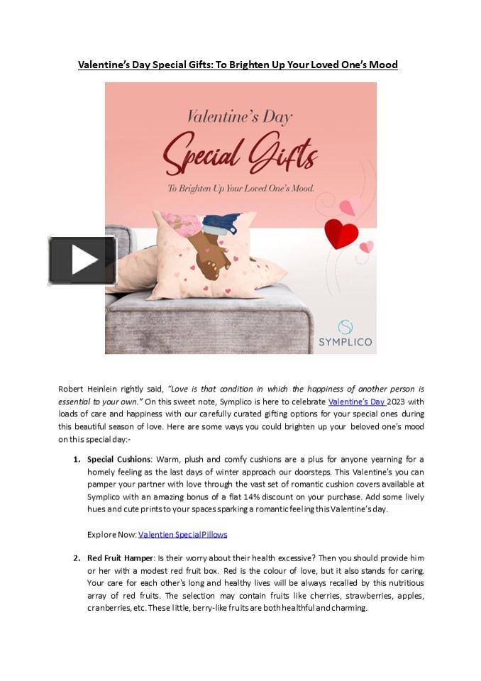 PPT – Valentine’s Day Special Gifts: To Brighten Up Your Loved One’s Mood PowerPoint ...