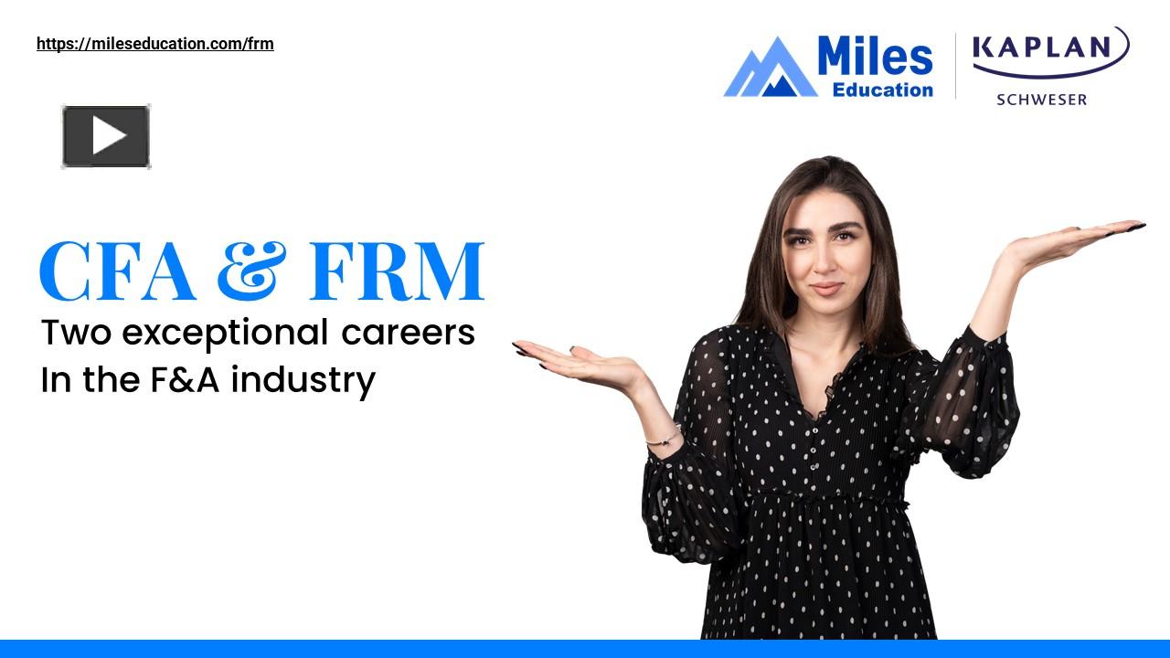 The sector of finance offers two great career professions: CFA and FRM. presentation | free to ...