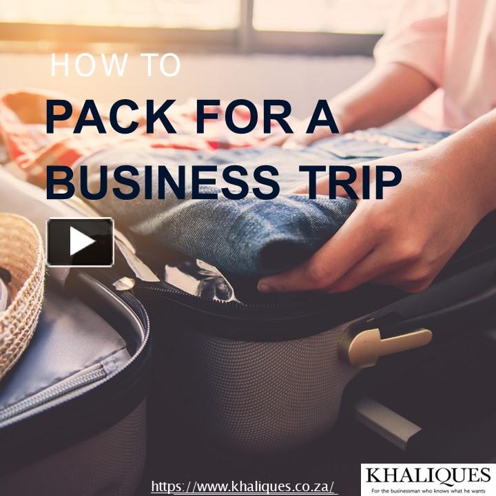 How To Pack for a Business Trip presentation | free to download
