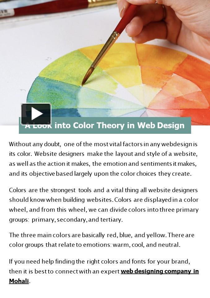 PPT – A Look into Color Theory in Web Design PowerPoint presentation ...