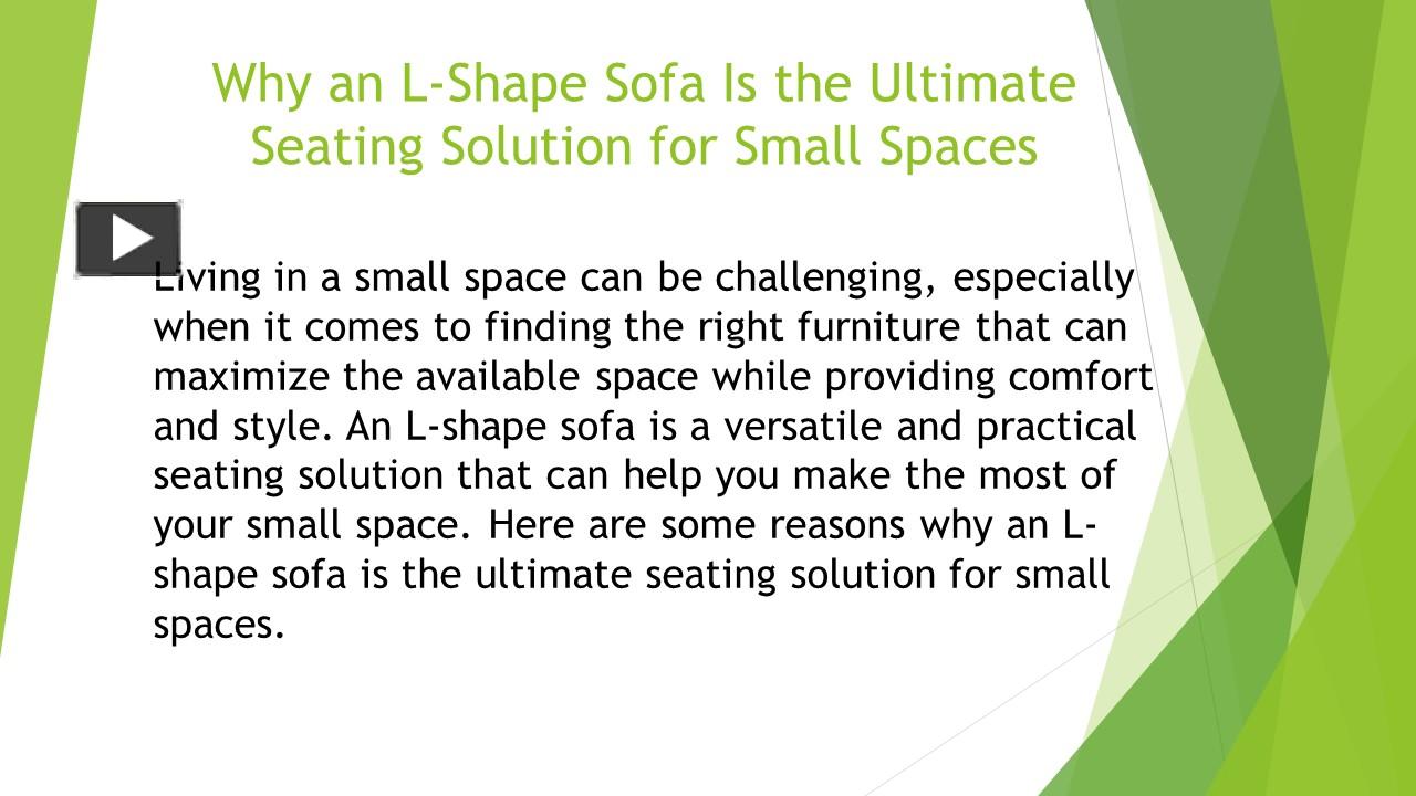 PPT – Why an L-Shape Sofa Is the Ultimate Seating Solution for Small ...
