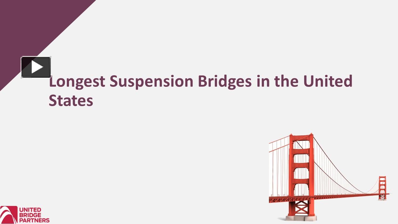 PPT – Longest Suspension Bridges in the United States PowerPoint ...