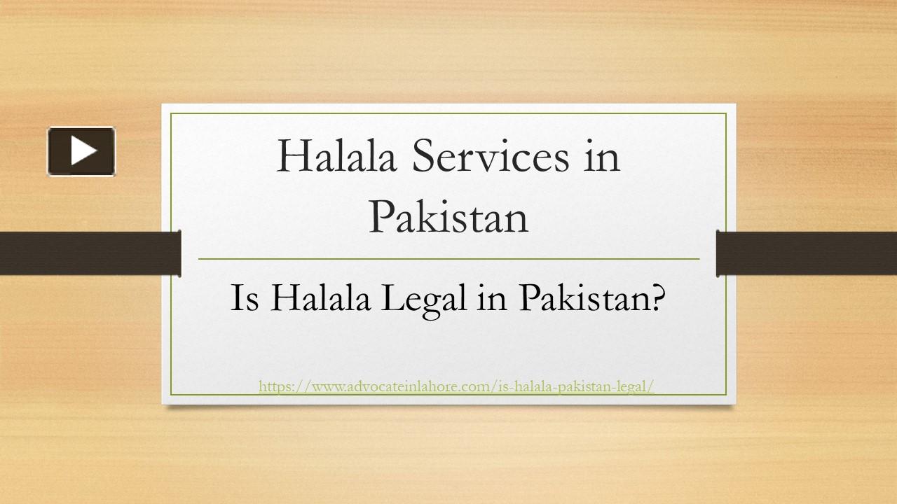 PPT – Halala Services in Pakistan - Its legal or Not PowerPoint presentation | free to download ...
