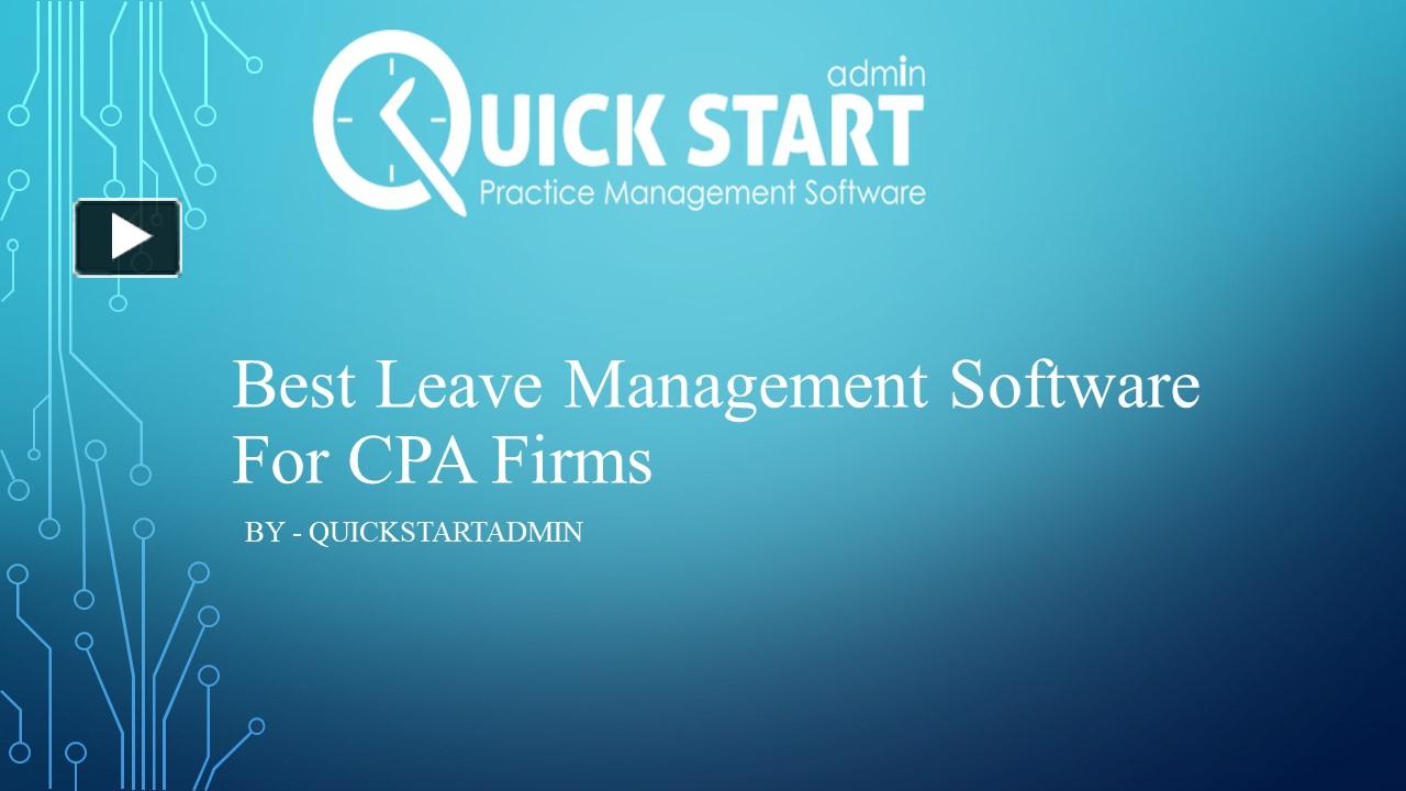 PPT – Professional Leave Management Software for CPA Firms – QSA PowerPoint presentation | free ...