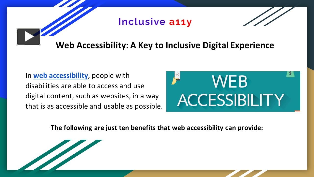 PPT – Web Accessibility: A Key to Inclusive Digital Experience PowerPoint presentation | free to ...
