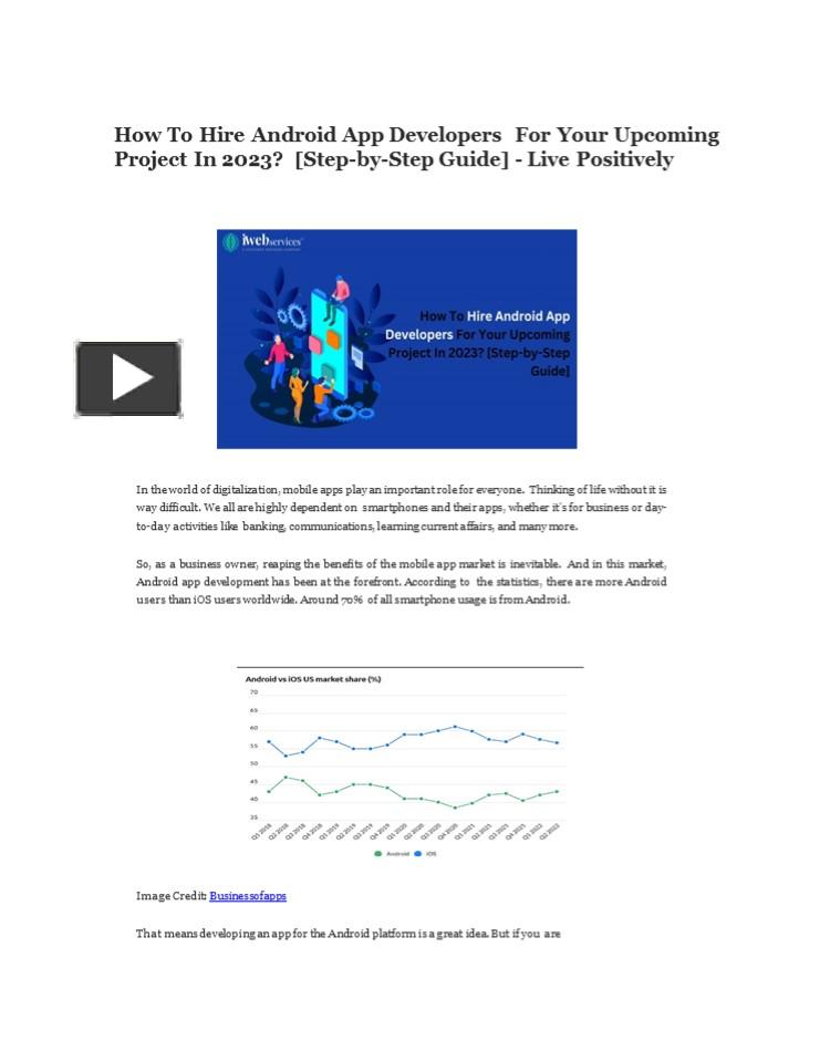 Ppt How To Hire Android App Developers For Your Upcoming Project In 2023 Step By Step Guide