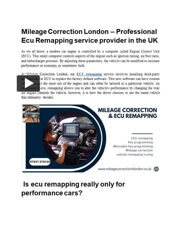 Mileage Correction London – Professional Ecu Remapping service provider in the UK presentation ...