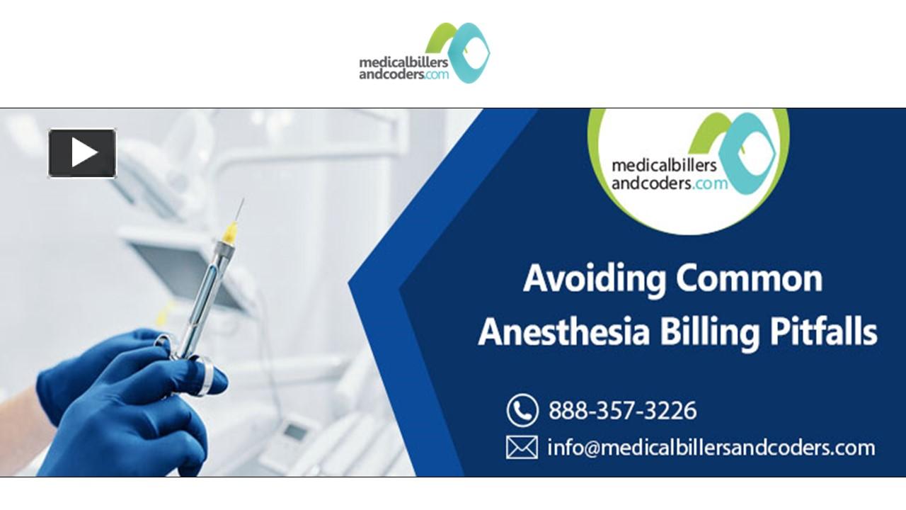 PPT – Avoiding Common Anesthesia Billing Pitfalls PowerPoint presentation | free to download ...