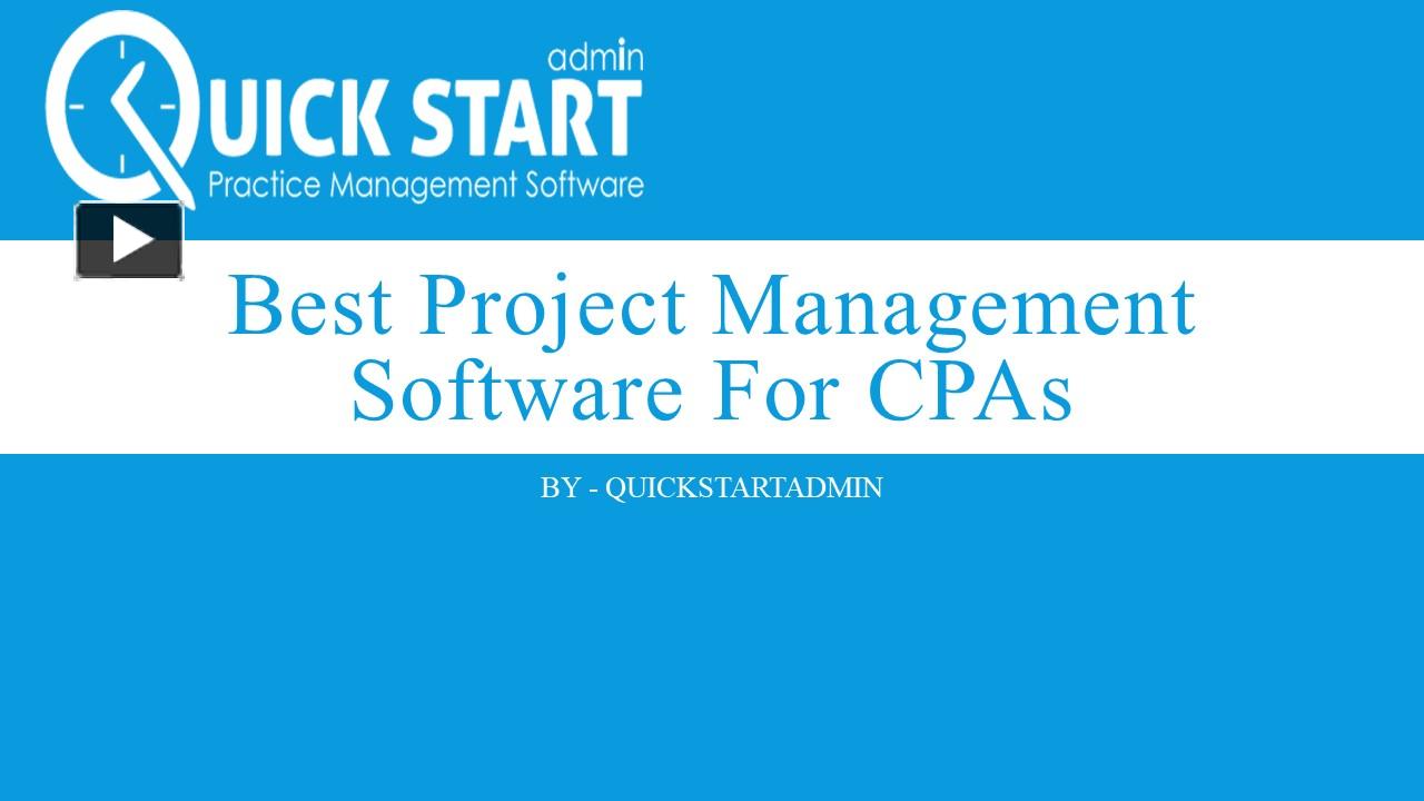 Get Project Management Software for CPAs – QSA presentation | free to download