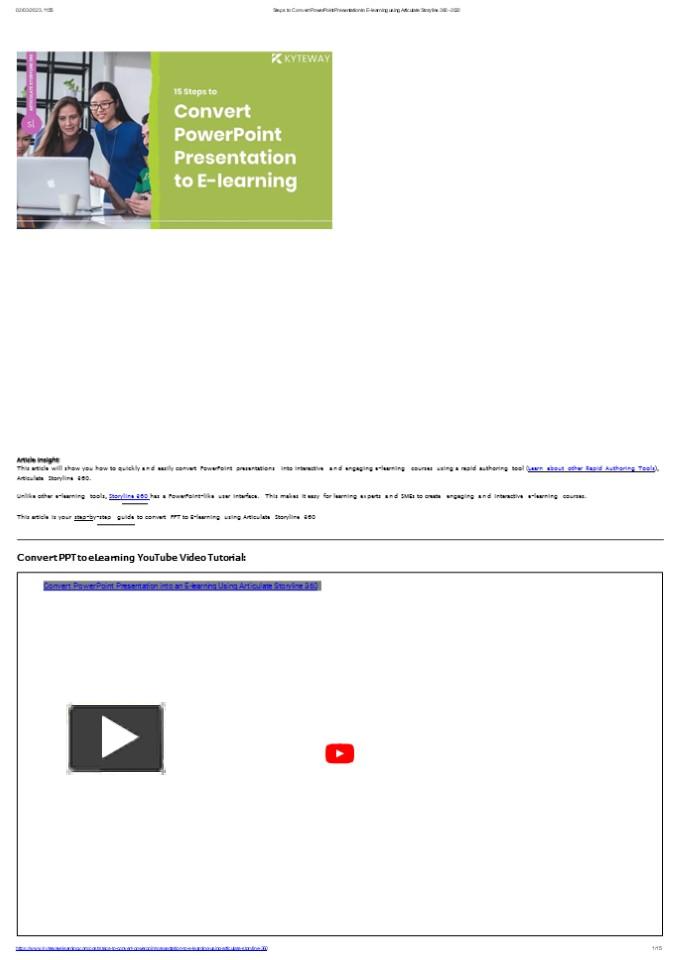 Ppt Steps To Convert Powerpoint Presentation To E Learning Using
