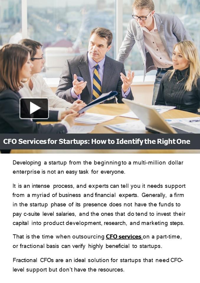 PPT – CFO Services for Startups: How to Identify the Right One PowerPoint presentation | free to ...