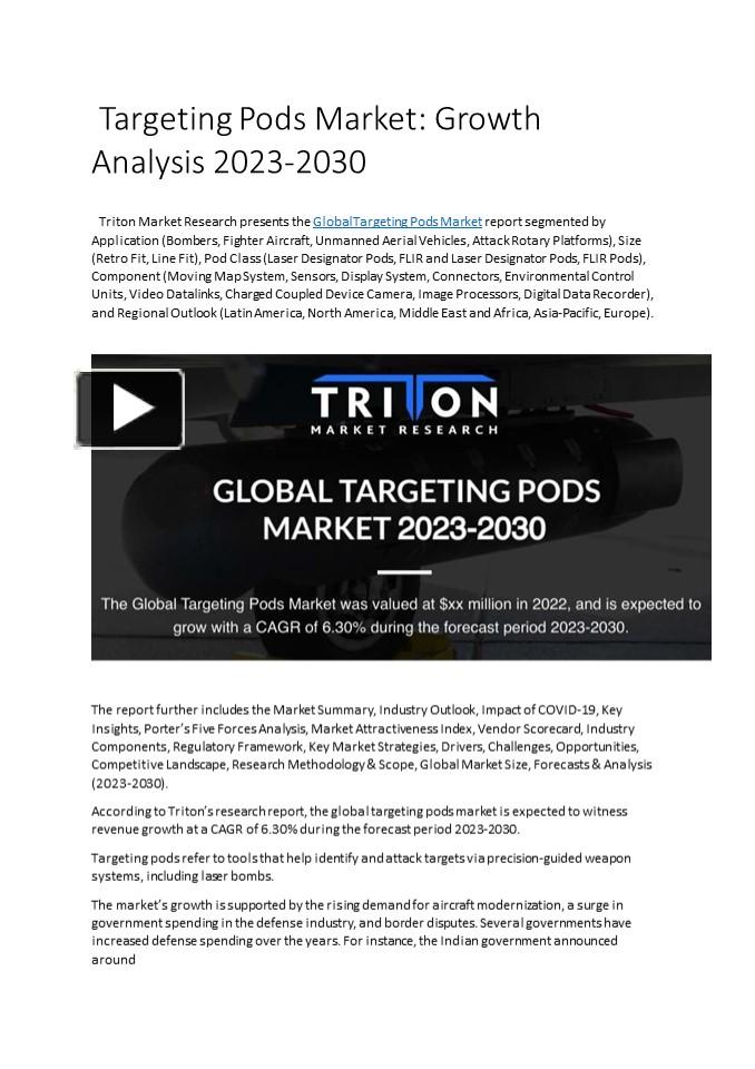 PPT – Global Targeting Pods Market Report | Triton Market Research PowerPoint presentation ...
