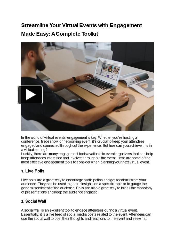 PPT – Streamline Your Virtual Events with Engagement Made Easy: A Complete Toolkit PowerPoint ...