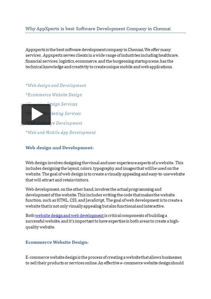 PPT – Why Appxperts is the Best Software Developer Company in Chennai ...