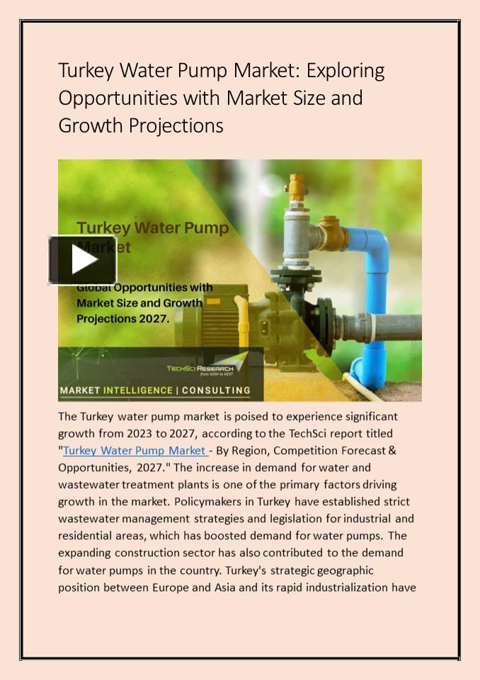 PPT – Turkey Water Pump Market 2027: Future Growth and Opportunities | Techsci Research ...