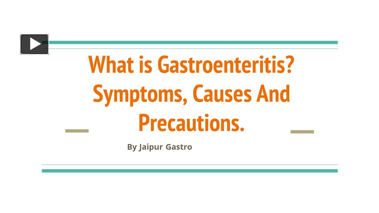 PPT – What is Gastroenteritis PowerPoint presentation | free to download - id: 968b51-Mzg1M