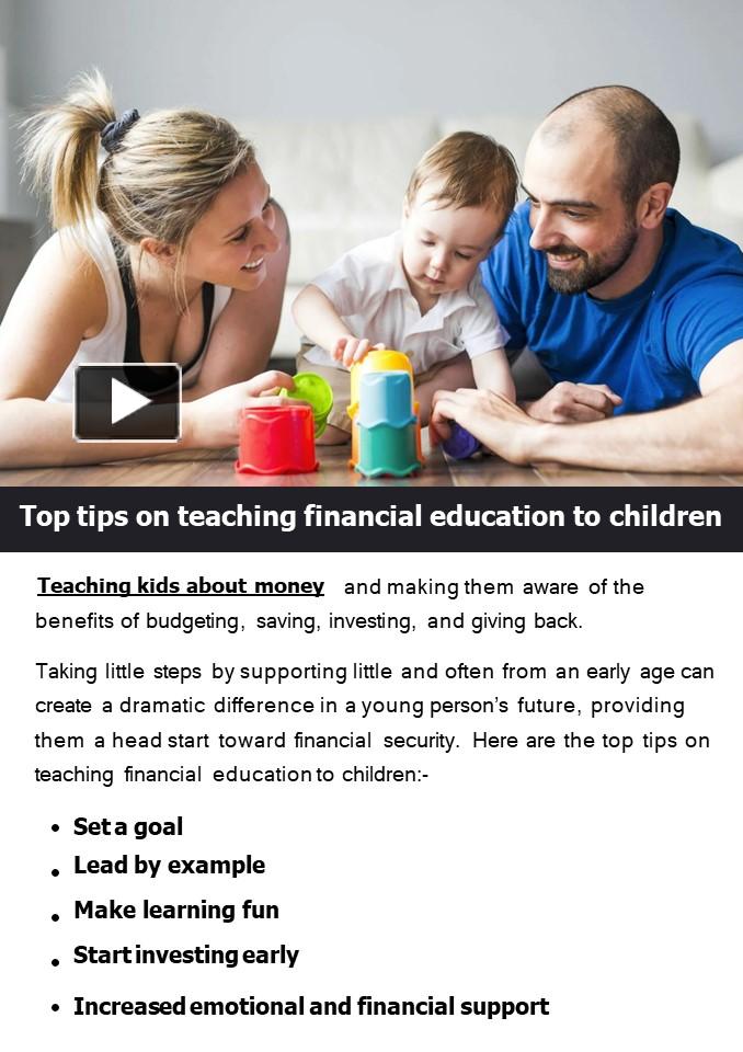 PPT – Top tips on teaching financial education to children PowerPoint presentation | free to ...