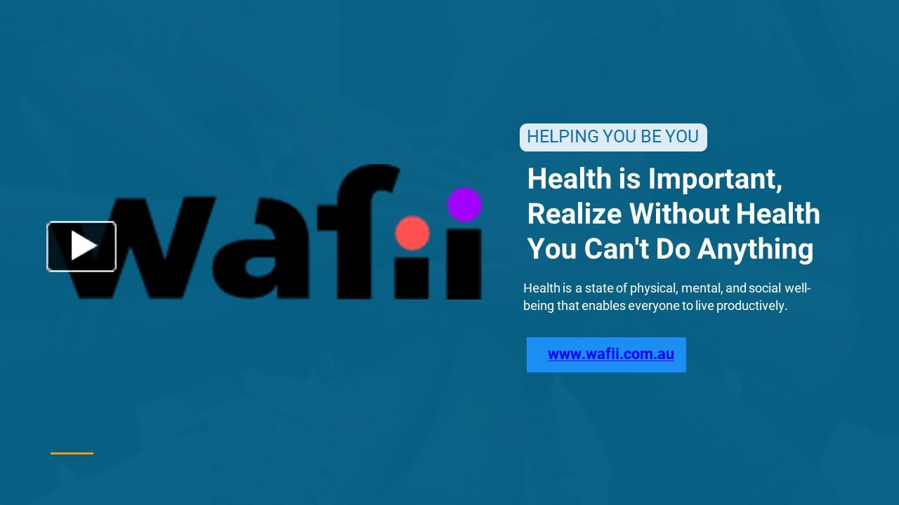 PPT – Health is Important, Realize Without Health You Can't Do Anything PowerPoint presentation ...