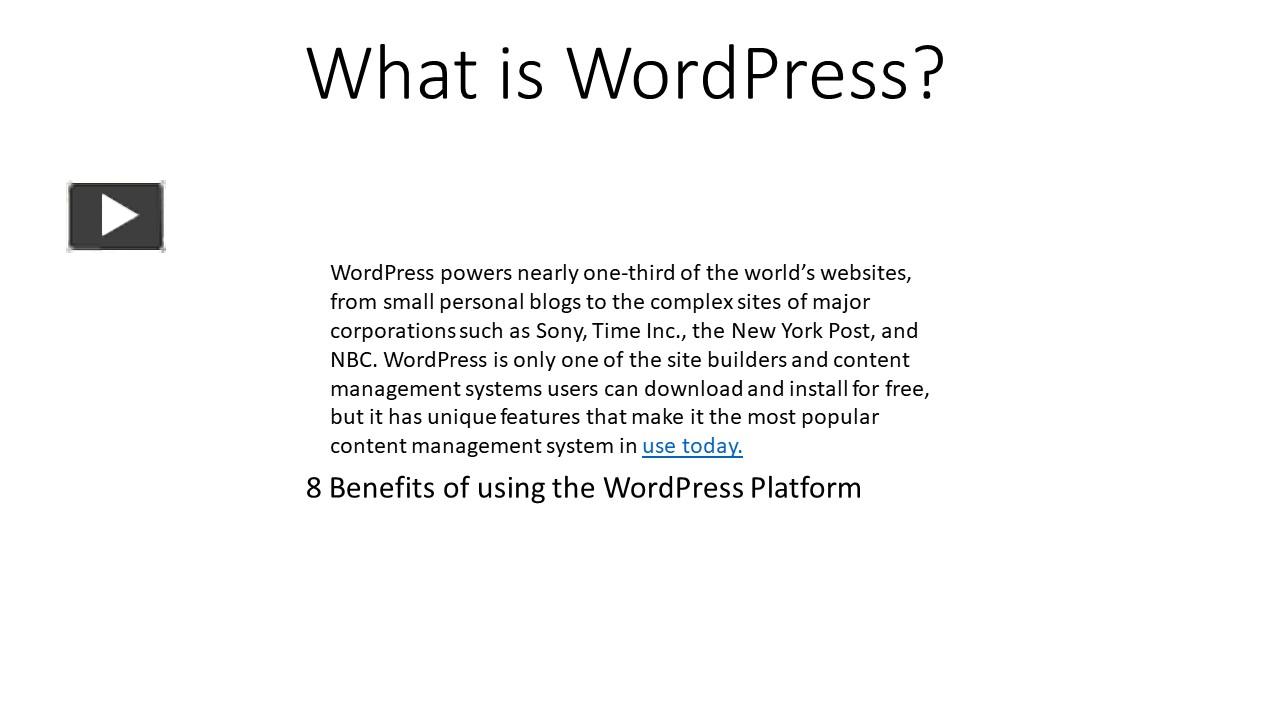 What is WordPress? presentation | free to download
