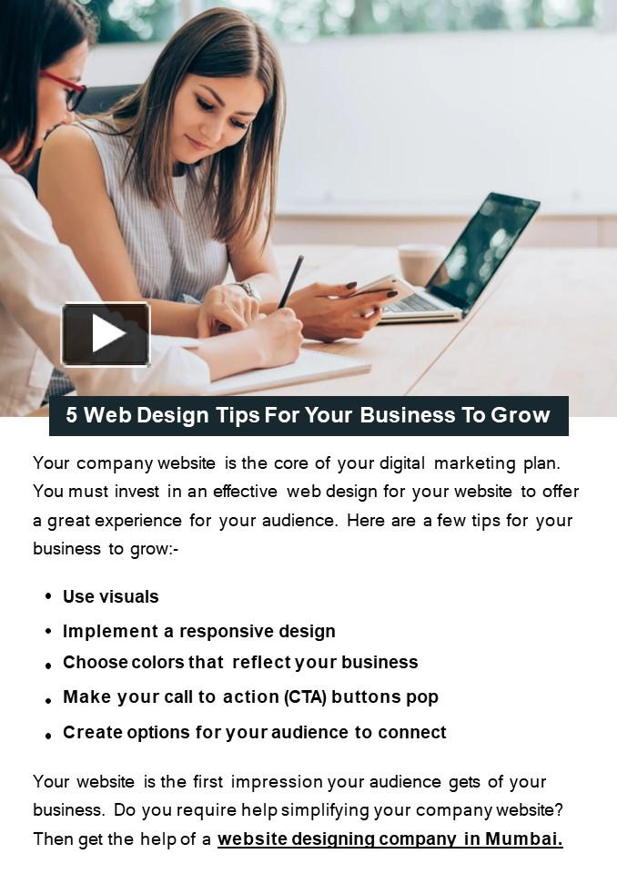 PPT – 5 Web Design Tips For Your Business To Grow PowerPoint presentation | free to download ...