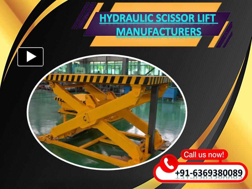 Hydraulic Scissor Lift Manufacturers presentation | free to download