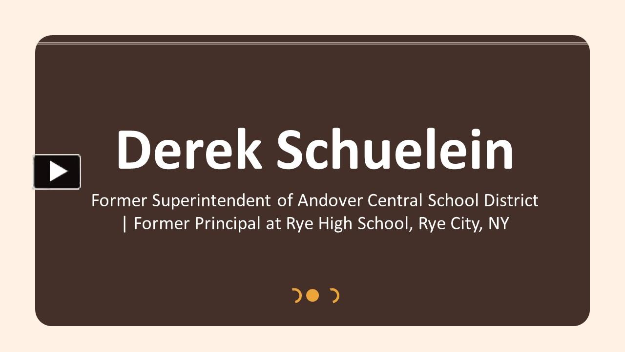 PPT – Derek Schuelein - A Performance-driven Individual PowerPoint presentation | free to ...