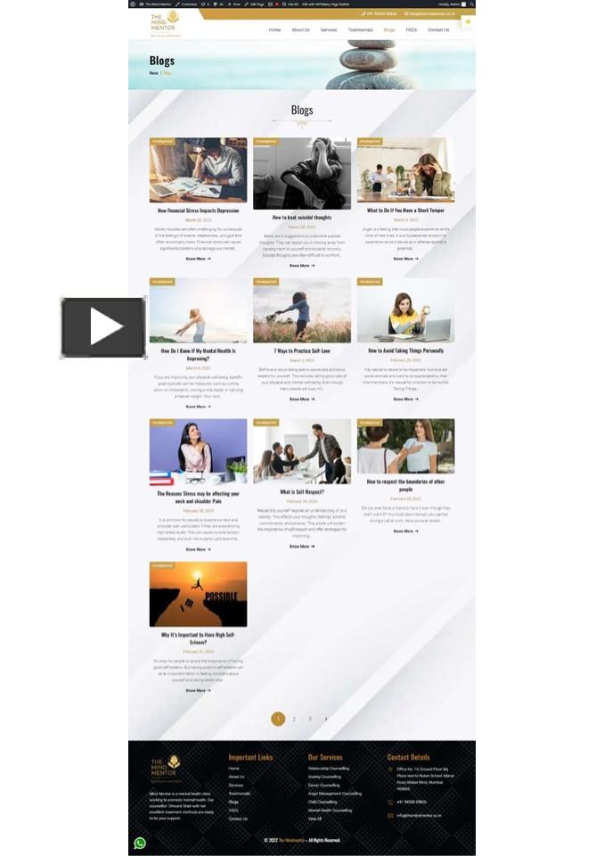 The Mind Mentor Blogs | Tips on Mental Health, online therapy presentation | free to download