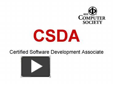 CSDA presentation | free to view