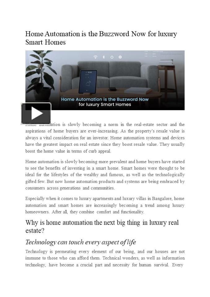 PPT – Home Automation is the Buzzword Now for luxury Smart Homes PowerPoint presentation | free ...