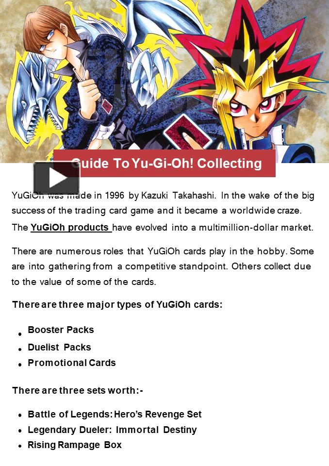 PPT – Guide To Yu-Gi-Oh! Collecting PowerPoint presentation | free to download - id: 969ad7-Y2JhM