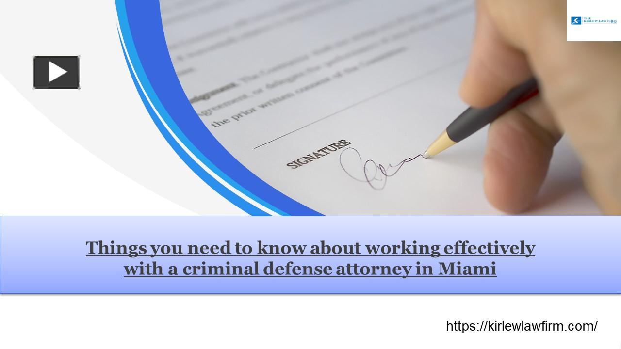 PPT – Things you need to know about working effectively with a criminal defense attorney in ...