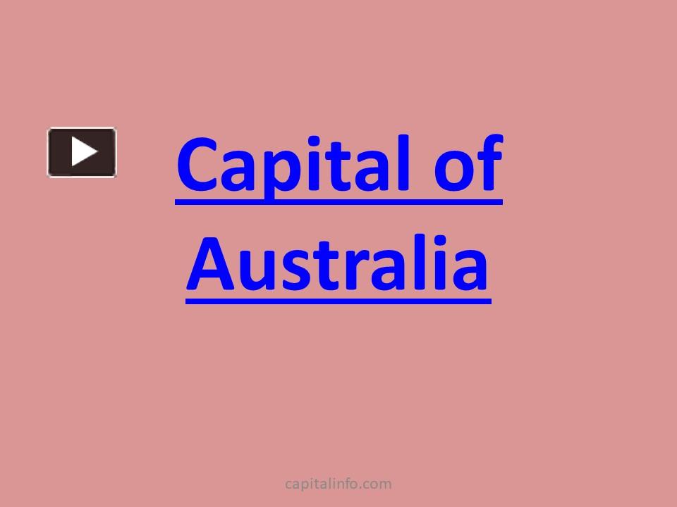 PPT – Capital Cities Of Australia - List of All States PowerPoint ...