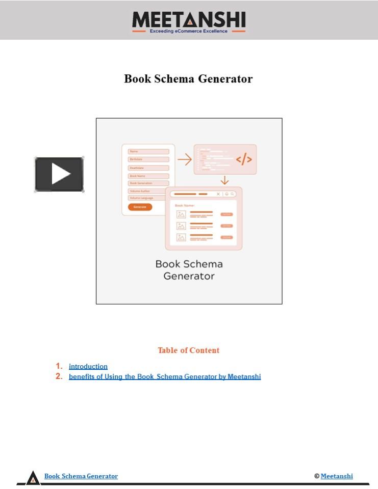 Book Schema Generator presentation | free to download