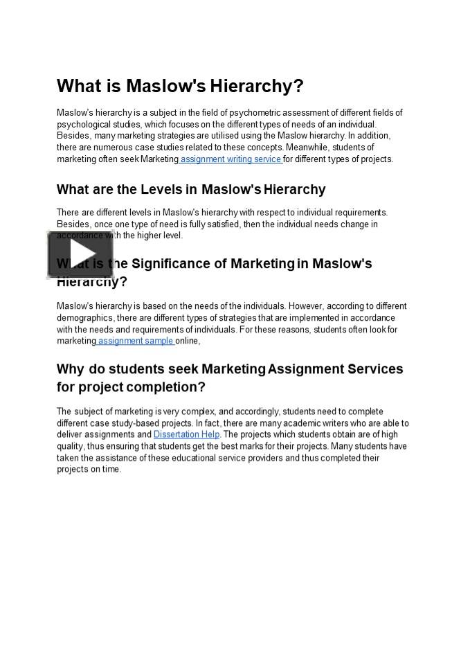 PPT – What is Maslow's Hierarchy? PowerPoint presentation | free to ...