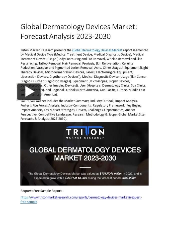 PPT – Global Dermatology Devices Market: Forecast Analysis 2023-2030 PowerPoint presentation ...