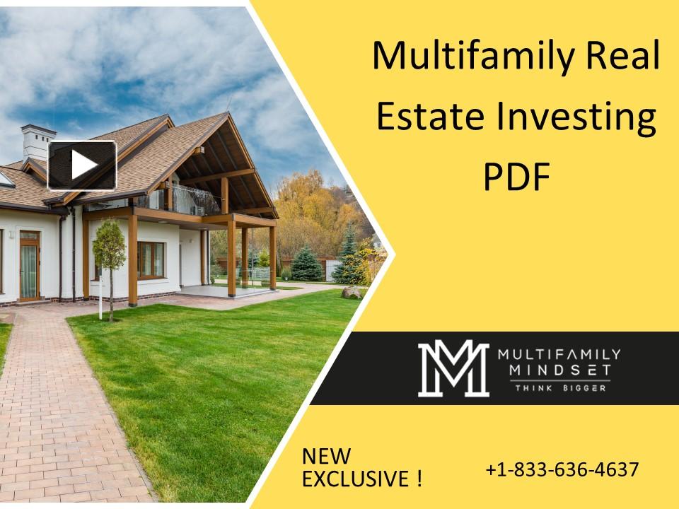 Multifamily Real Estate Investing PDF presentation | free to download