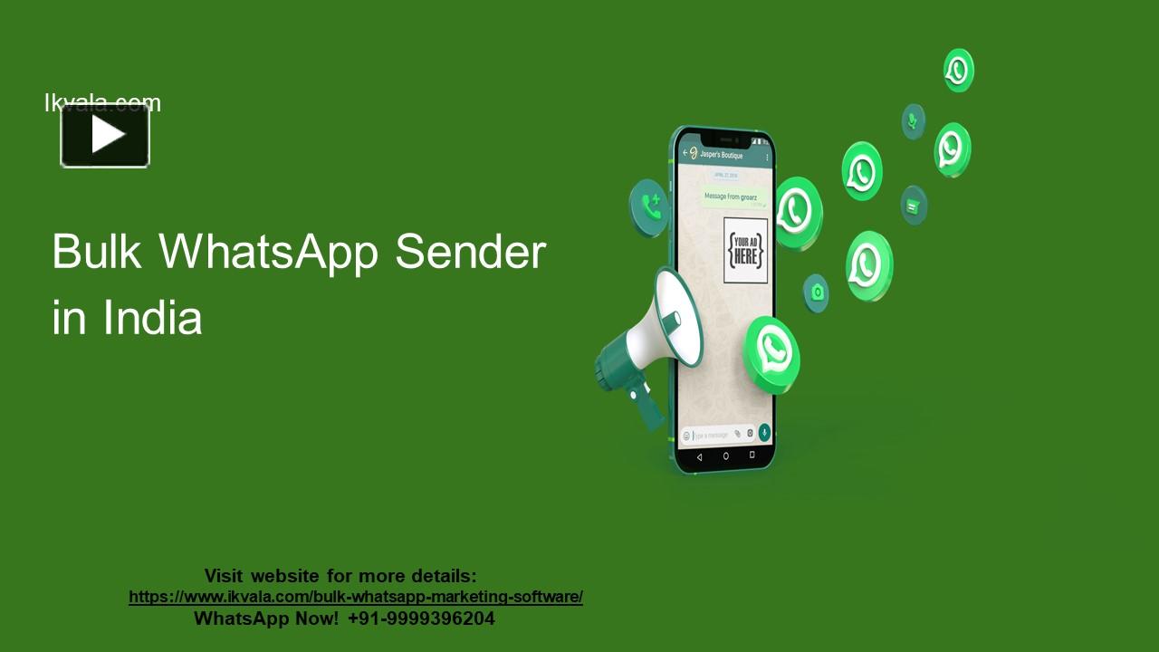 PPT – WhatsApp broadcast tool India PowerPoint presentation | free to download - id: 96a535-MzA5M