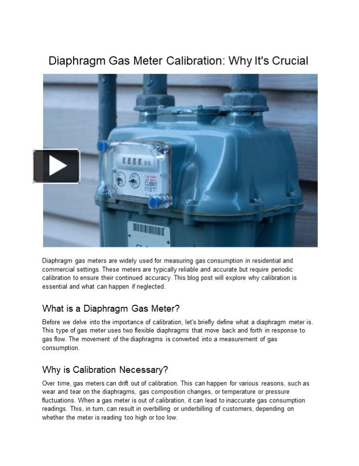 PPT – Diaphragm Gas Meter Calibration: Why It’s Crucial PowerPoint presentation | free to ...