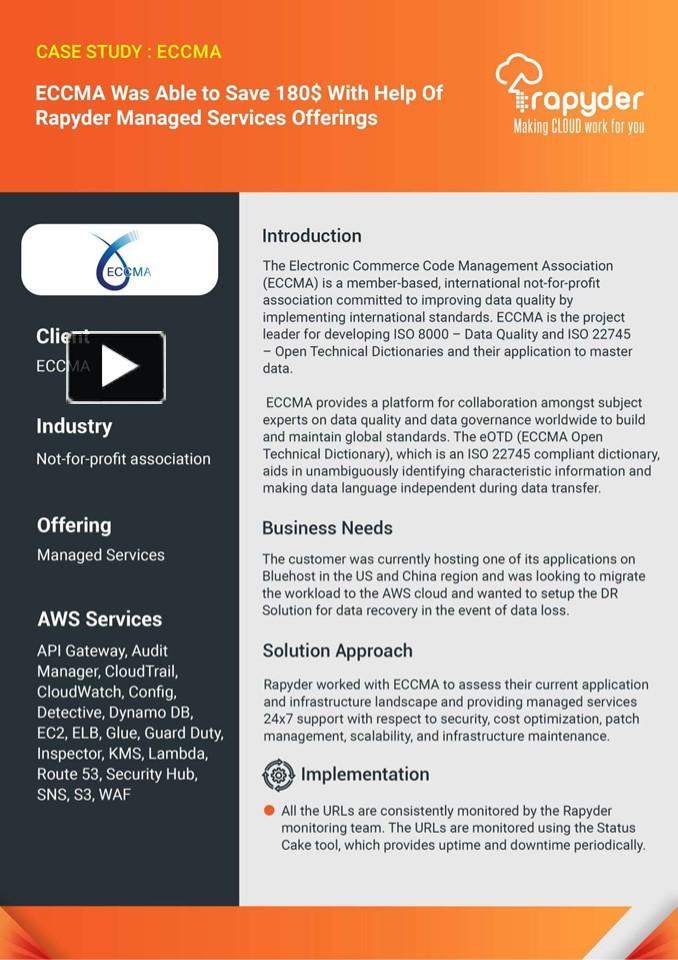 PPT – AWS managed cloud services case study of ECCMA PowerPoint presentation | free to download ...