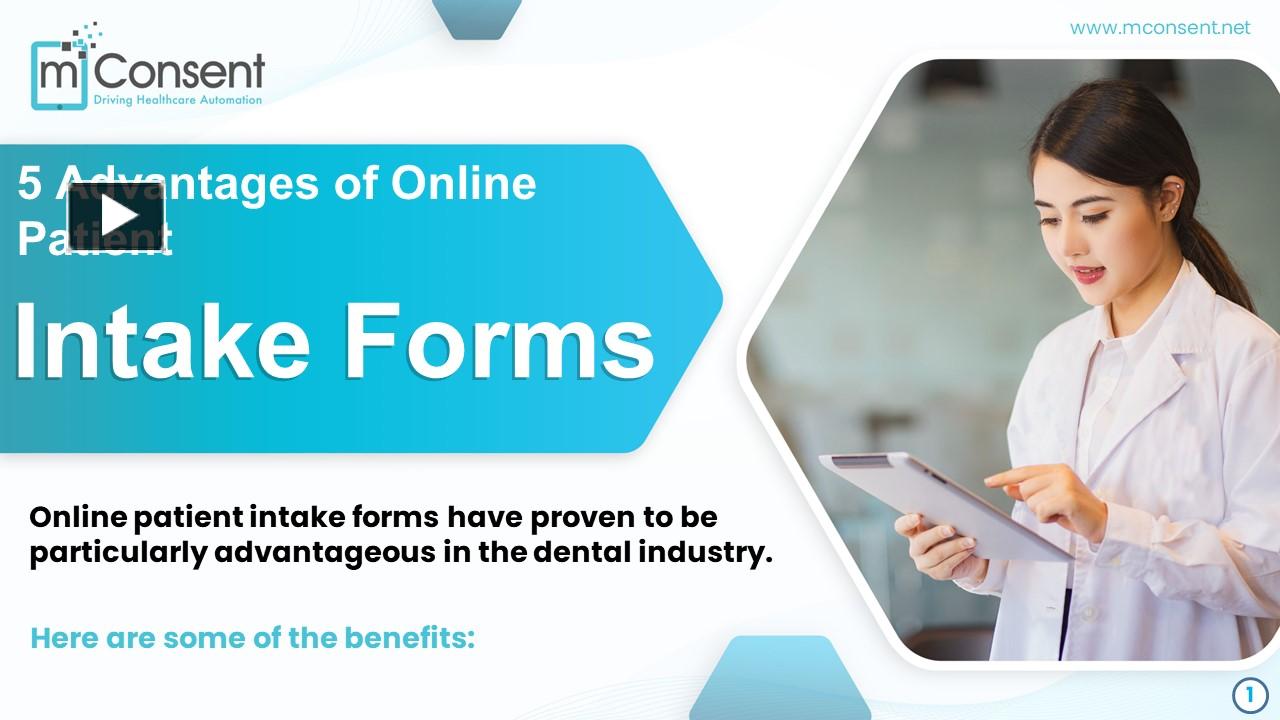PPT – 5 Advantages of Online Patient Intake Forms PowerPoint ...