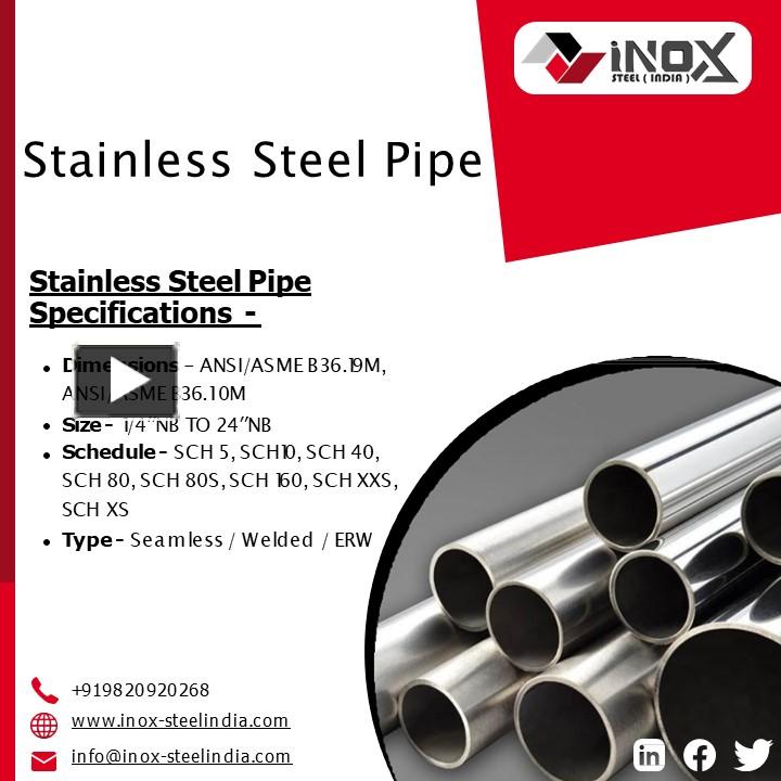 PPT – Stainless Steel Pipes| Stainless Steel Seamless Pipe| Stainless Steel 304L Pipe - Inox ...